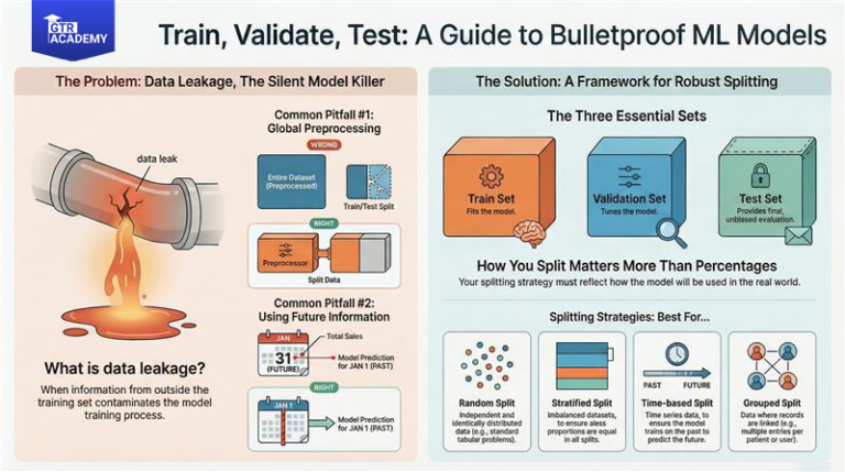 Train/ Validation/ Test Splits and Data Leakage in Practice - GTR Academy